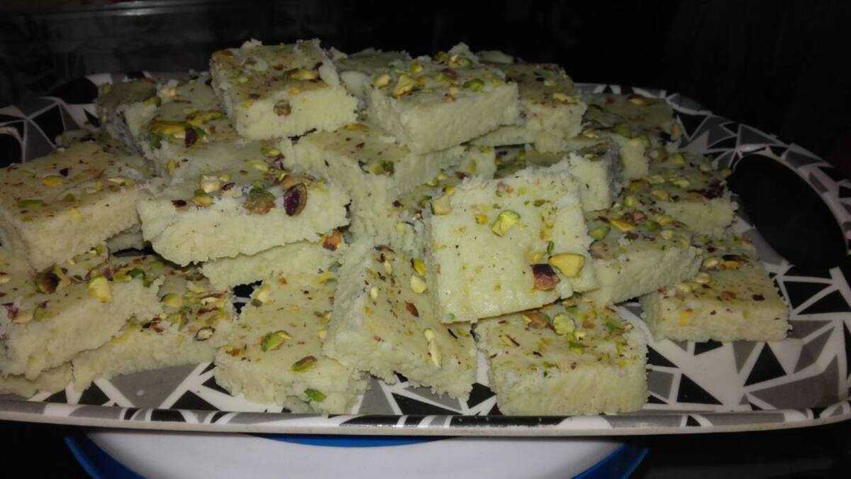 Easy burfee recipe with condensed milk to achieve perfect texture ...