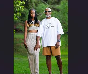 Thapelo Mokoena and His Wife Lesego Tshepang Mokoena's Loved Up Picture ...