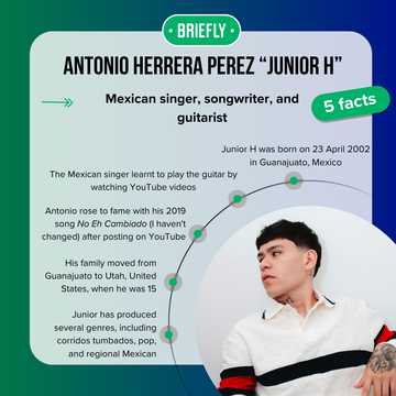 Junior H's age and detailed biography: All about the singer - Briefly.co.za