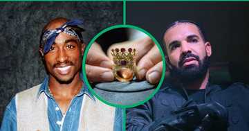 Drake Grabs Tupac Shakur’s Iconic $1 Million Gold and Ruby Crown Ring, Auction Sale Disappoints ...