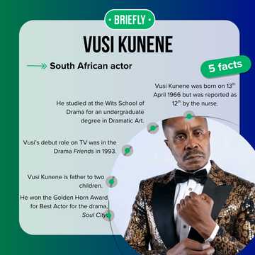 Vusi Kunene's biography: From family to film career, awards, and online ...
