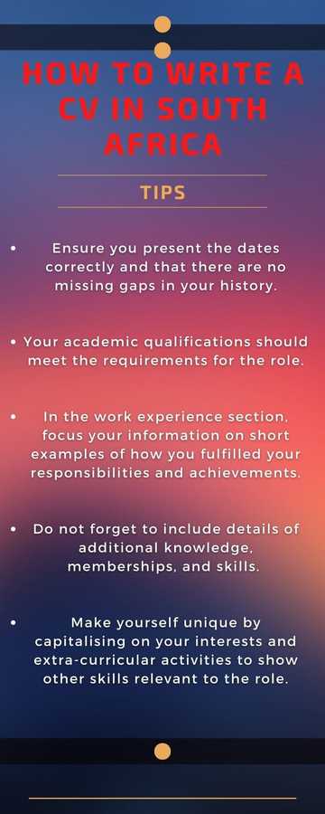 Free South African CV templates and tips on how to write them - Briefly ...