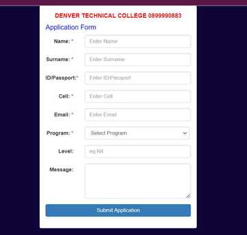 Denver Technical College: online application, courses, fees, student ...