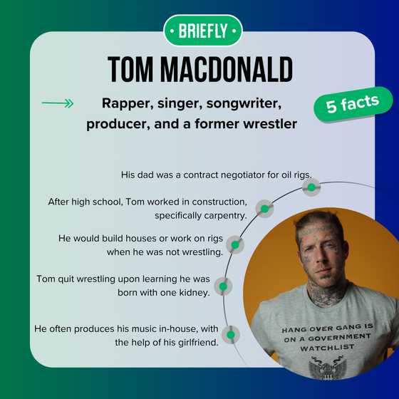 Tom MacDonald's net worth: How much does the rapper earn? - Briefly.co.za
