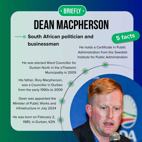 Meet Dean Macpherson, Minister of Public Works and Infrastructure in SA ...