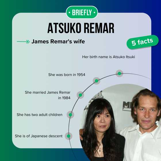 James Remar's wife Atsuko Remar: Age, bio, ethnicity, career, net worth - Briefly.co.za