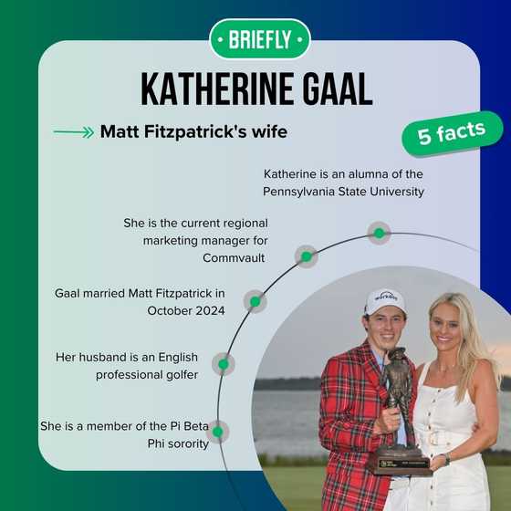 Who is Katherine Gaal? All about Matt Fitzpatrick's wife - Briefly.co.za