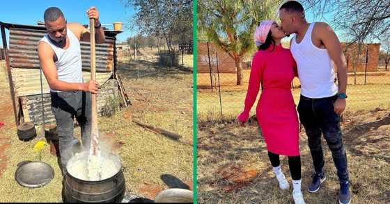 Chiefs Skipper Itumeleng Khune Passes Maize Meal to Wife Sphelele ...