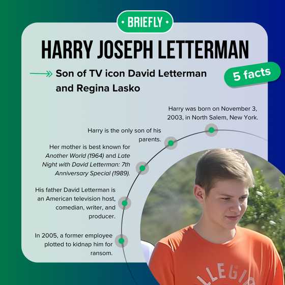 Harry Joseph Letterman: growing up as David Letterman’s son - Briefly.co.za