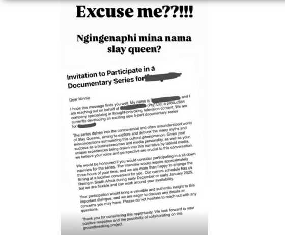 Bathong! Minnie Dlamini Slams Invitation to Join Slay Queens ...