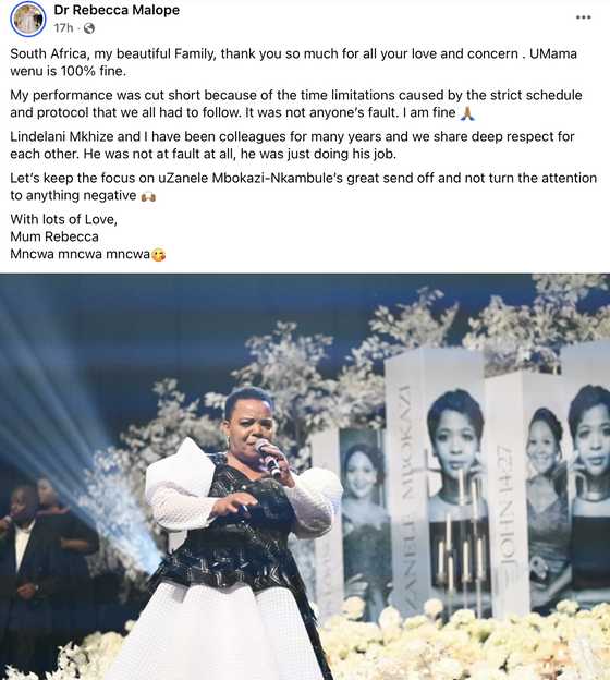 Dr Rebecca Malope Reacts to Dr Lindelani Mkhize Feud Rumours After Zanele Mbokazi-Nkambule’s ...