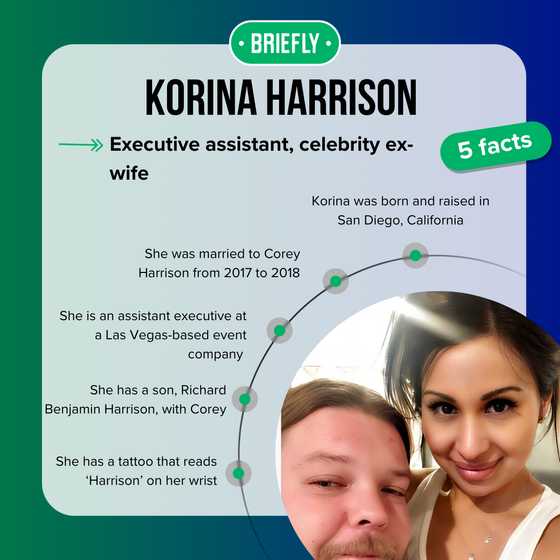 Who is Korina Harrison? Meet Corey Harrison's ex-wife - Briefly.co.za