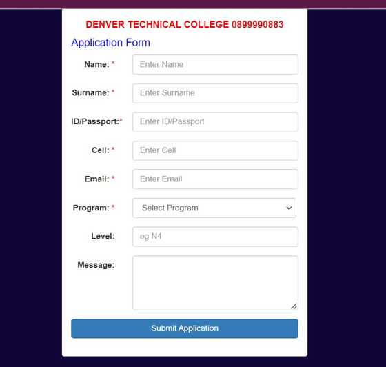 Denver Technical College: online application, courses, fees, student ...