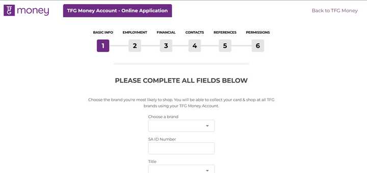 TFG account application in South Africa 2026: Everything you need to ...