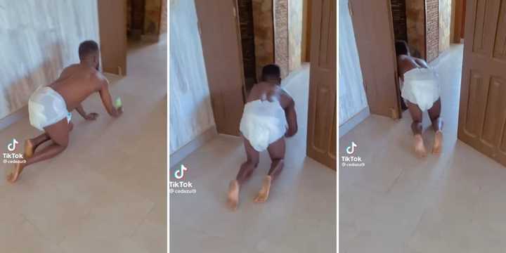 Hilarious Video of Grown Man in Adult Nappy Acting Like Baby Has People ...