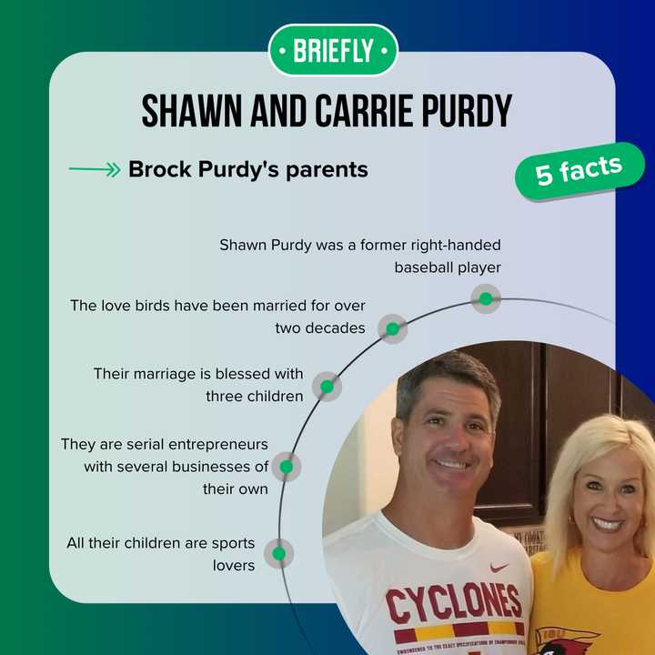 Meet Brock Purdy's dad and mom, Shawn and Carrie Purdy - Briefly.co.za