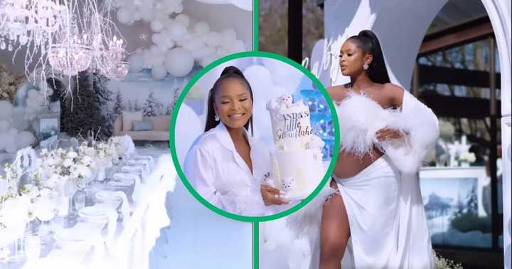 Ayanda Thabethe Gives Fans a Glimpse of Her Whimsical All-White Baby ...