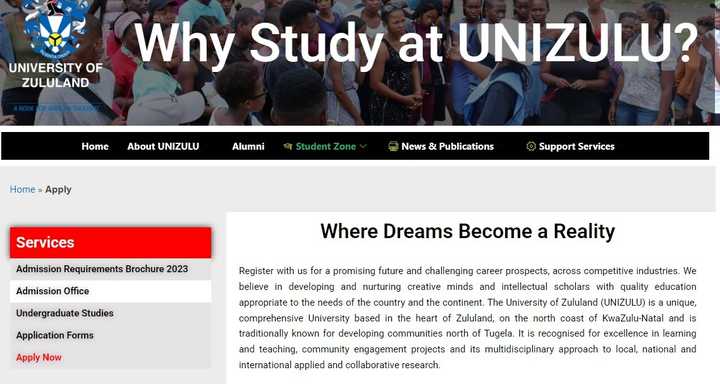 University of Zululand online application, courses, forms, requirements ...
