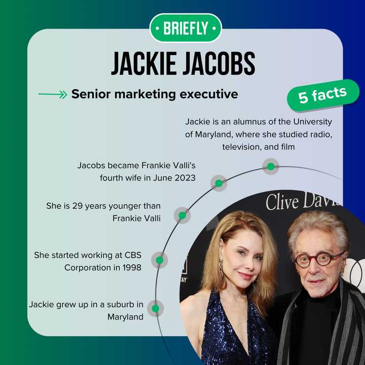 Who is Jackie Jacobs? All about Frankie Valli's wife - Briefly.co.za