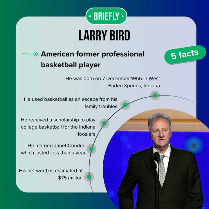 Who is Janet Condra? All about Larry Bird's ex-wife - Briefly.co.za