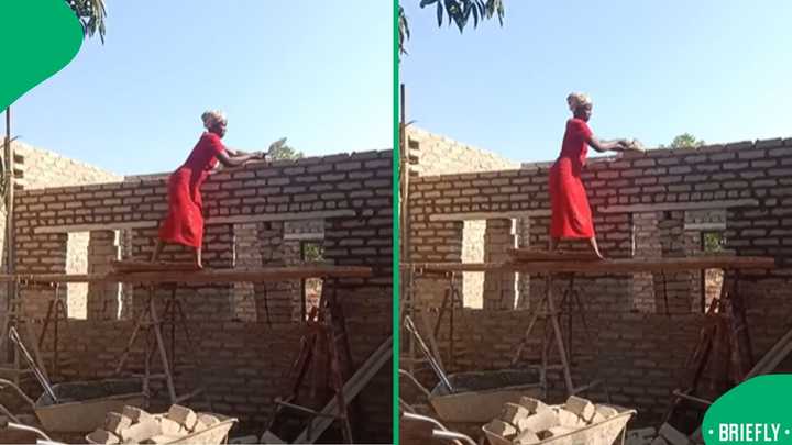"She's a Mbokodo": Woman Builds Her Own House with Bare Hands - Briefly ...