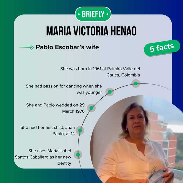 Who is Pablo Escobar’s wife? Meet Maria Victoria Henao - Briefly.co.za