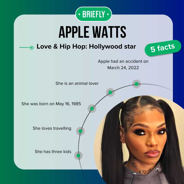 What happened to Apple Watts? LAHH star survives car accident - Briefly ...