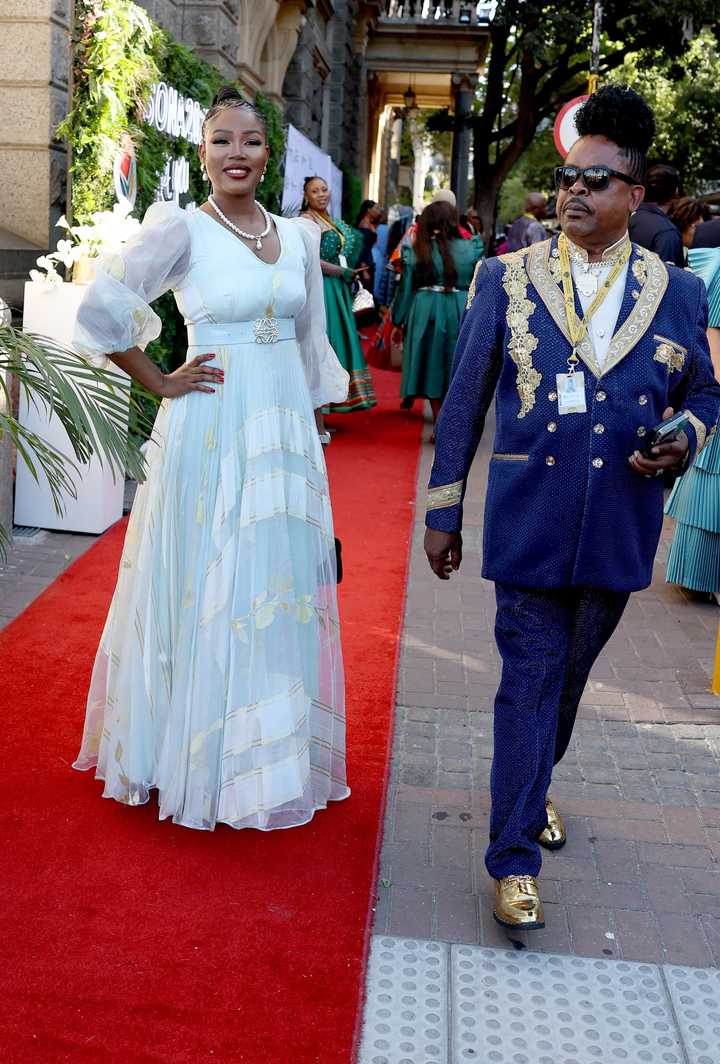 Papa Penny Shines on SONA 2025 Red Carpet Wearing a Royal Blue and Gold ...