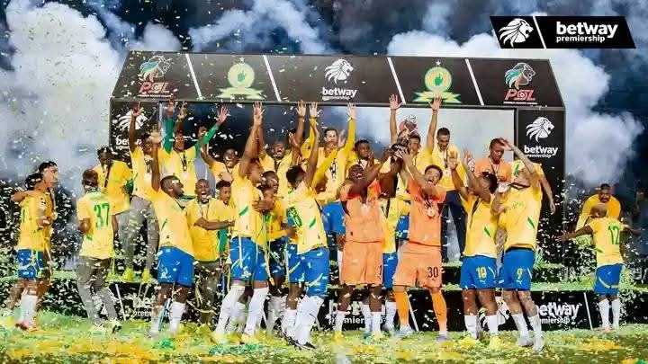 Mamelodi Sundowns Defend New Betway Premiership Trophy as Fans Slam ...