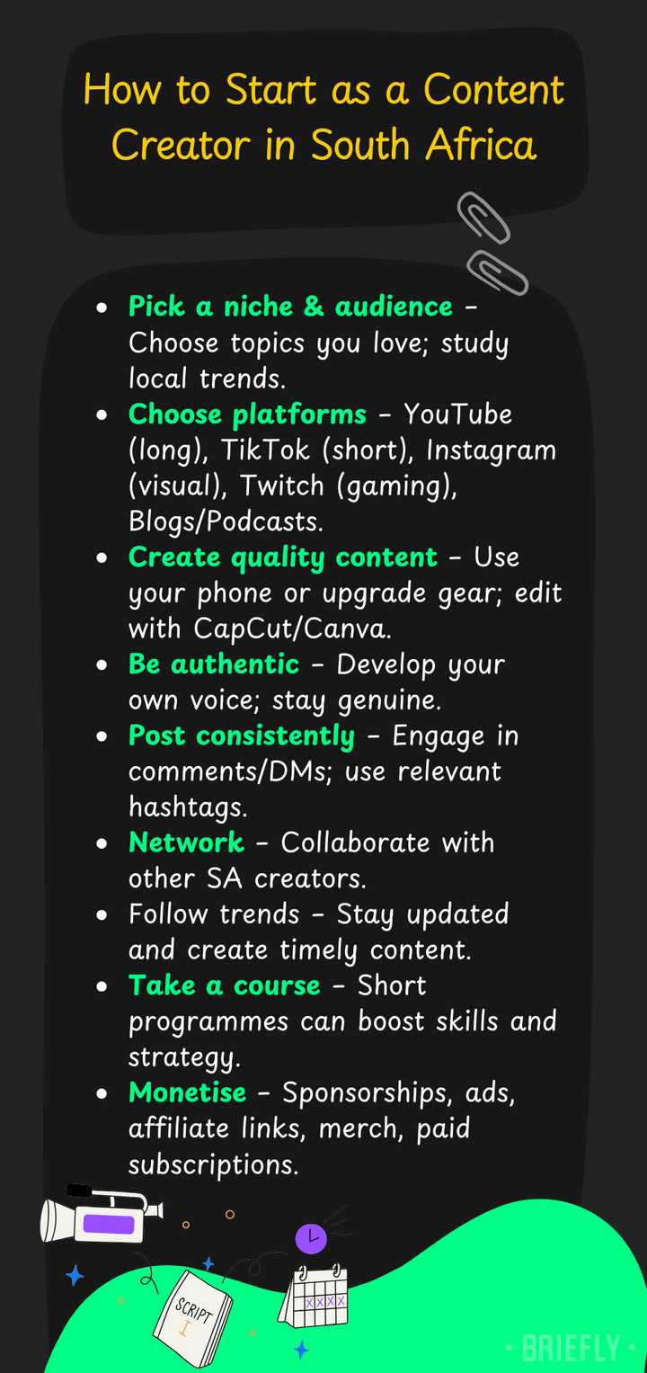 How to become a content creator in South Africa: a beginner's guide ...