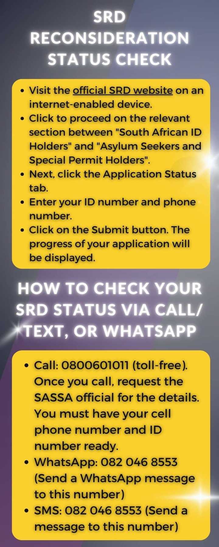 SRD Reconsideration status check and registration in 2024 - Briefly.co.za