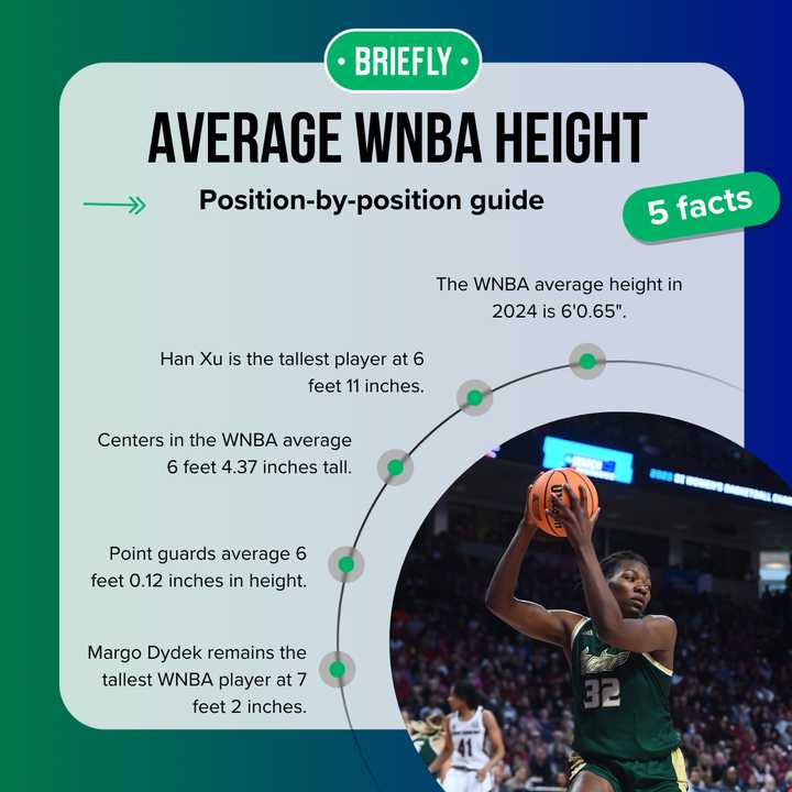 What is the average WNBA height? Position-by-position guide - Briefly.co.za