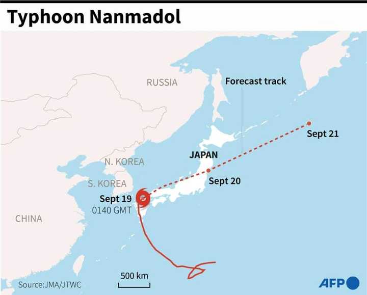 Evacuation warnings after typhoon makes landfall in Japan - Briefly.co.za