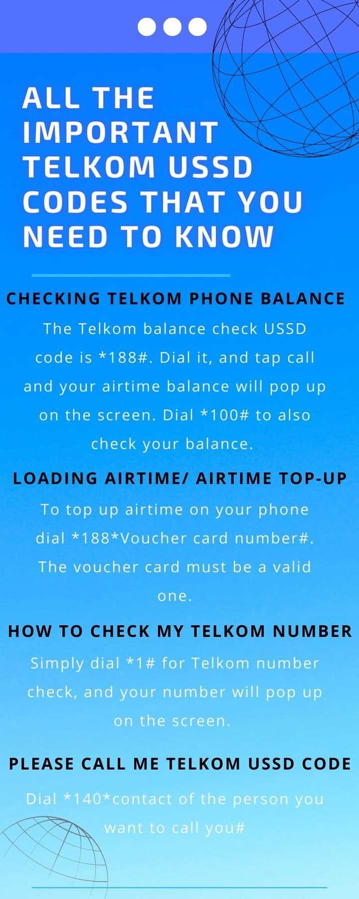All the important Telkom USSD codes that you need to know - Briefly.co.za