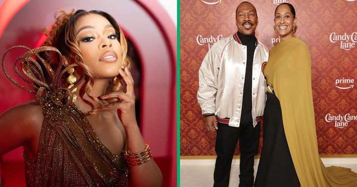 Nomzamo Mbatha attends premiere of Eddie Murphy and Tracee Ellis Ross ...