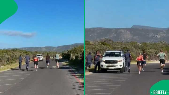 “We Are Safe”: SAPS Officers Turn Morning Run Into Friendly Foot Race ...