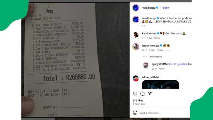 Lerato Mvelase and More South Africans React to DJ Bongz’s R265K ...